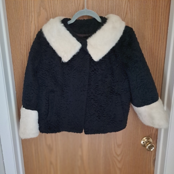 Vintage | Jackets & Coats | Gorgeous Vtg 95s Black Mouton Bolero Jacket ...